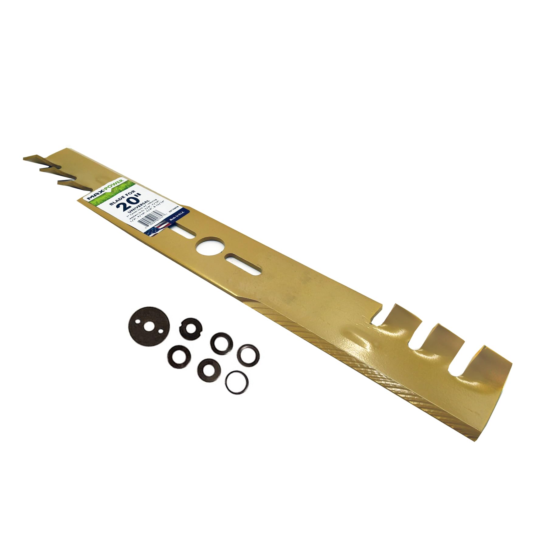 Maxpower 331980B 20-Inch Universal Gold Metal Mulching Blade,yellow