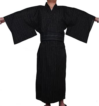 thefancypumpkin Men's Japanese Yukata Japanese Kimono Home Robe Pajamas Dressing Gown#02 at ...