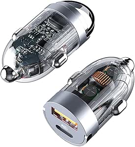 Generic 120w Transparent invisible Super Fast Dual Car Charger Two ...