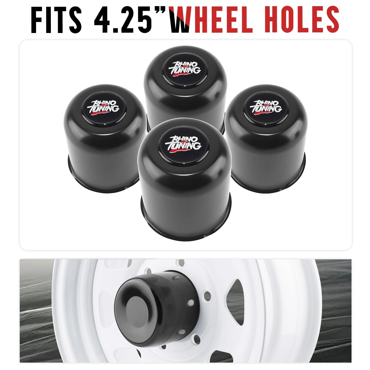 Snapklik.com : RTrhinotuning 4 PCS 4.25in Stainless Steel Trailer Wheel ...
