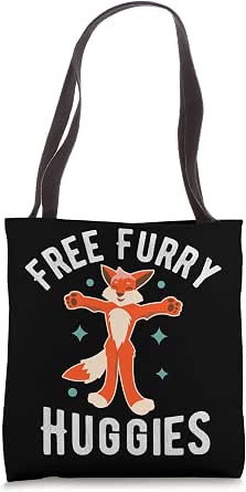 Amazon.com: Free Furry Huggies - Fursuit Lover Furry Fandom Saying Tote ...