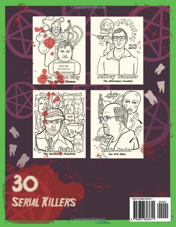 Snapklik.com : Serial Killers Coloring Book: 30 Most Infamous Murderers ...