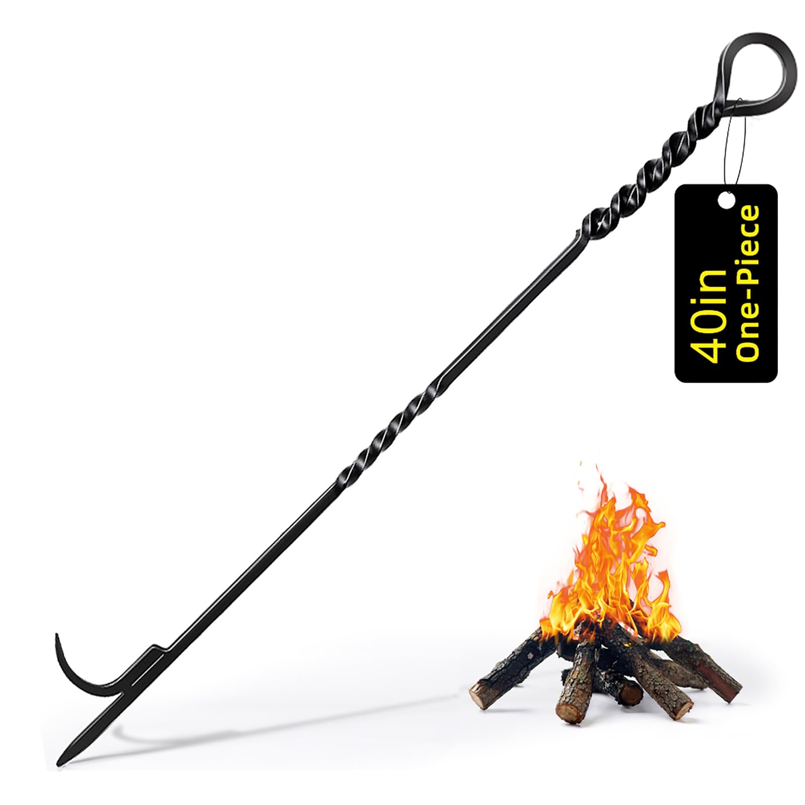Amazon.com: Fire Pit Poker for Fireplace Outdoor - 40'' Handmade One ...
