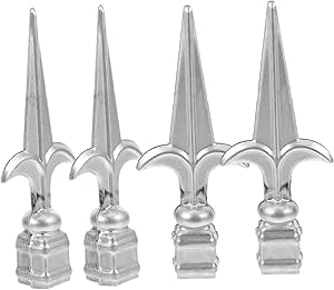 Housoutil 4pcs Guardrail Tip Cap Fence Finials Trident Railing Post ...