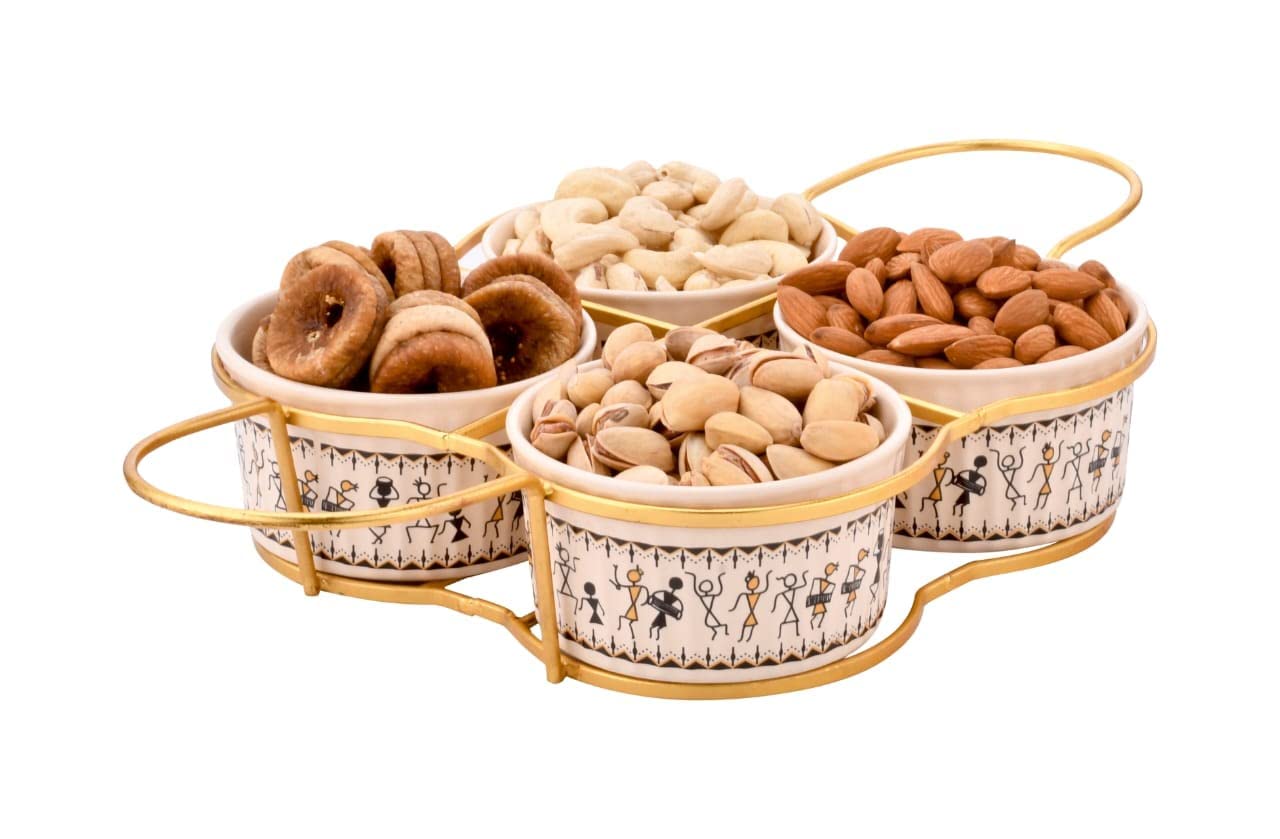 Buy A&A Decor$ Dry fruit Box | Ceramic Airtight Dry Fruit Container Set ...