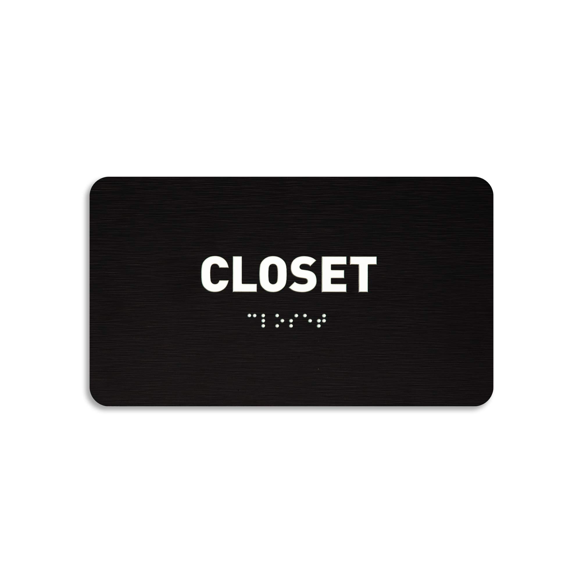 Buy Closet Sign - ADA Compliant Utility Sign, Raised Letters, Grade 2 ...