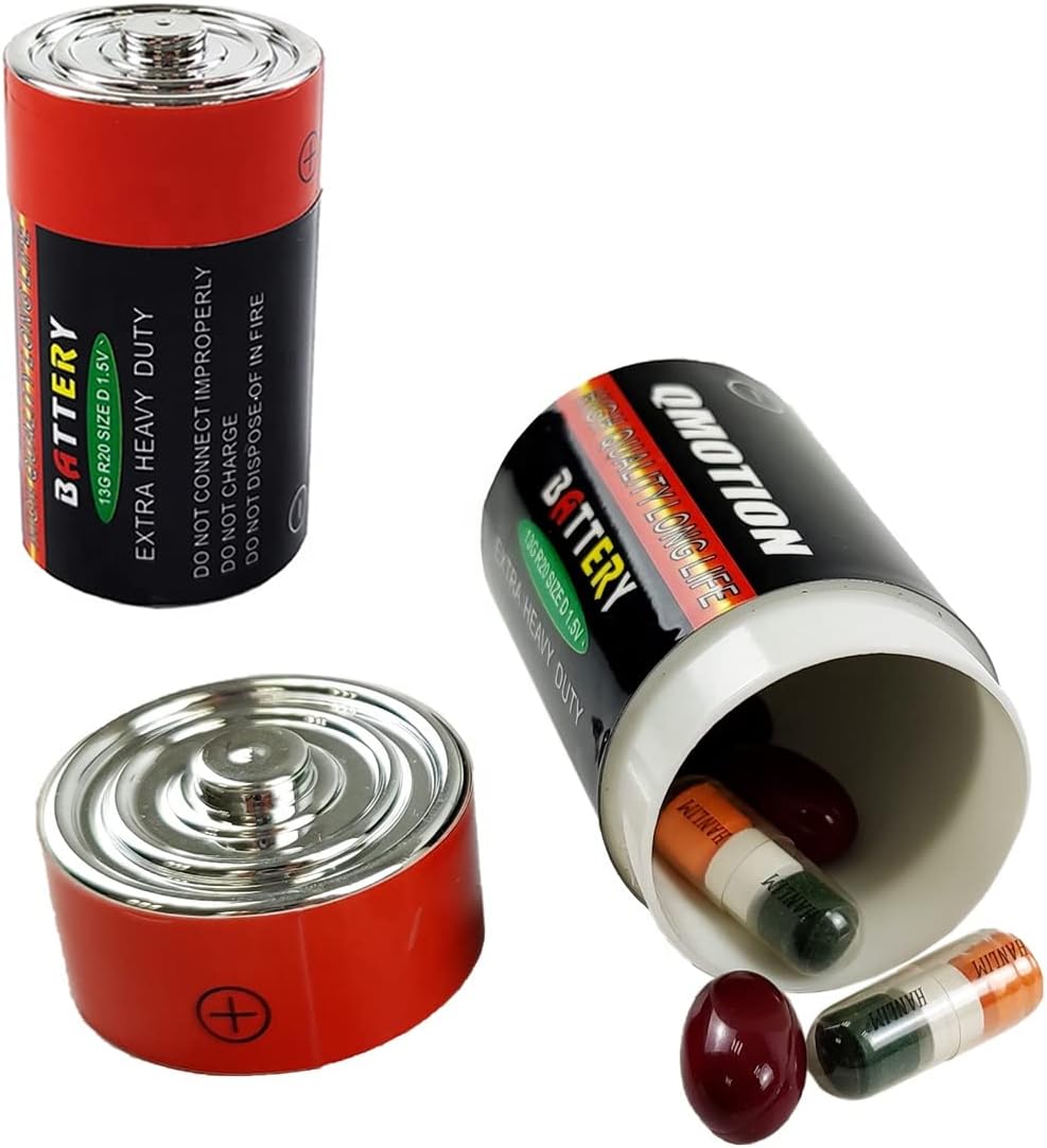 Fake D Battery Safe - (2 Pack) Realistic Looking Batteries for Hiding ...