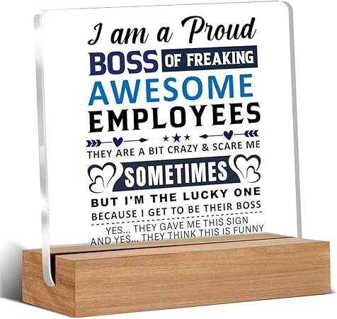 Amazon.com: Funny Boss Gifts for Men Women, Boss Day Gift, Bosses Gifts ...