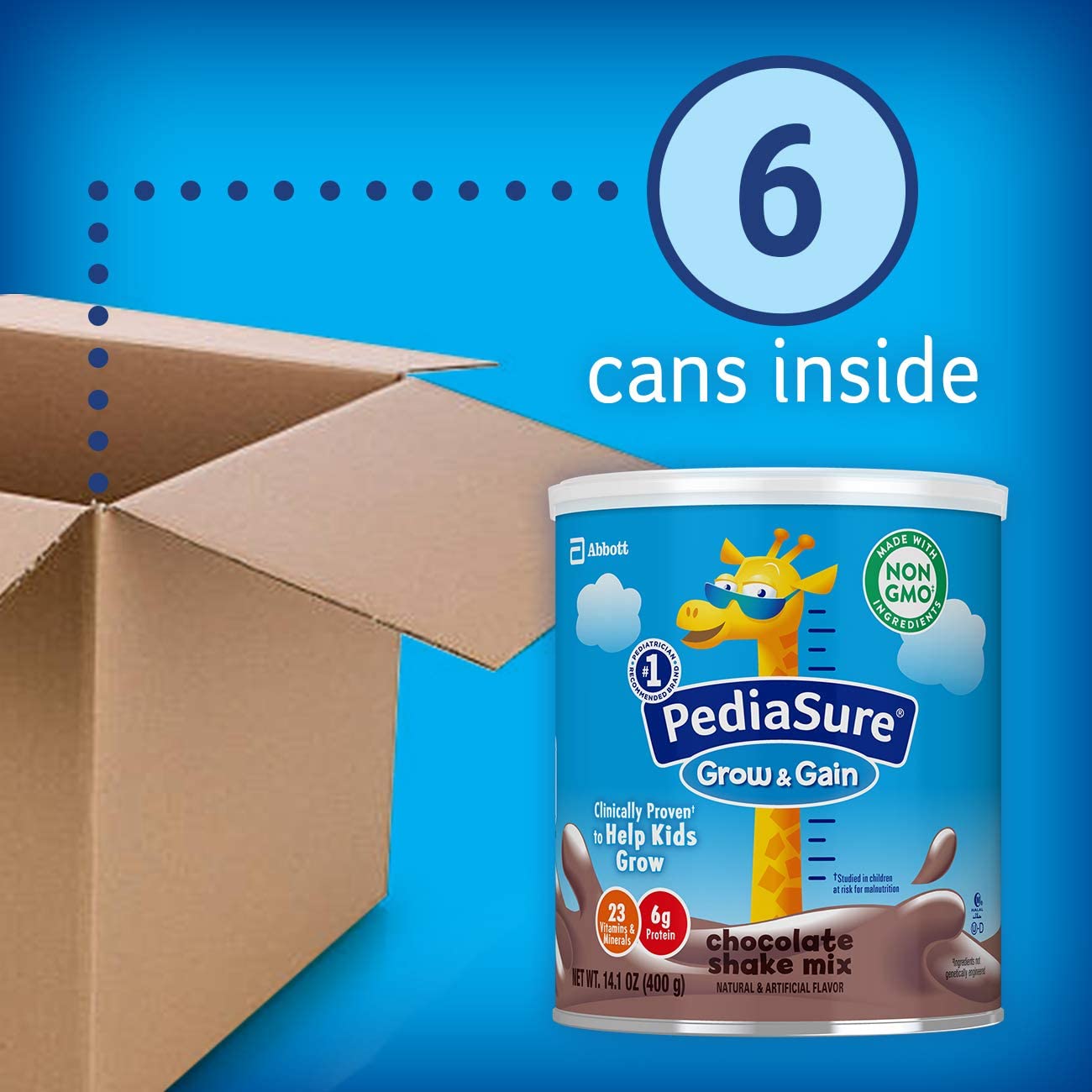 PediaSure Grow Gain – Polvo de mezcla de batido sin OMG y sin gluten ...