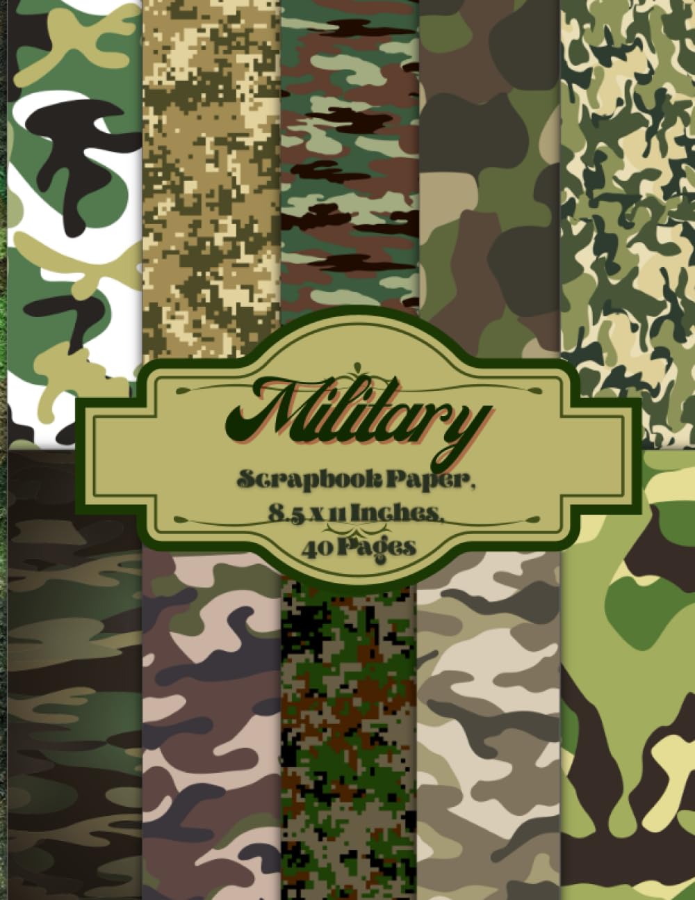 Military Scrapbook Paper 8.5 x 11 Inches, 40 Pages: 20 Double Sided ...