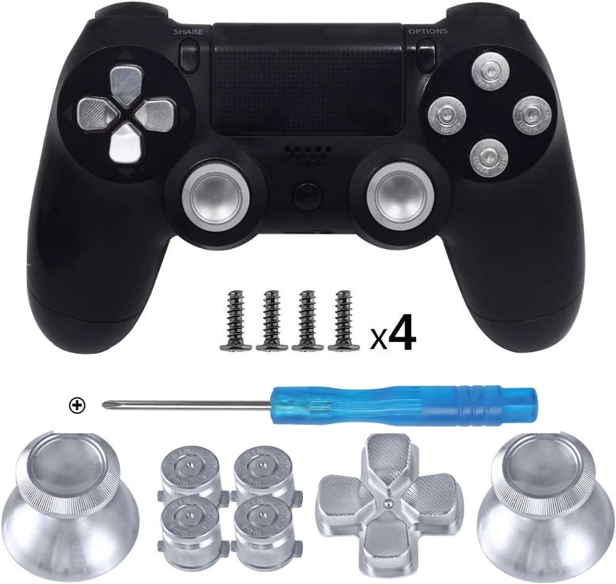 Amazon.com: TOMSIN Gold Metal Bullet Thumbsticks & Action Bullet ...