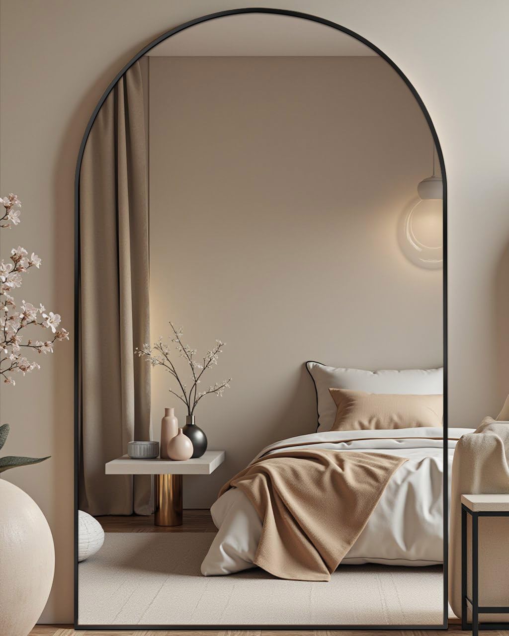 Amazon.com: DMWOODFL Arched Full Length Mirror, 81"x41",Big Large Floor ...