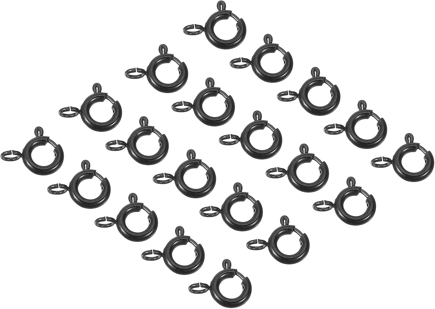 Amazon.com: uxcell Spring Ring Clasps, 20Pcs 6mm Stainless Steel Round ...