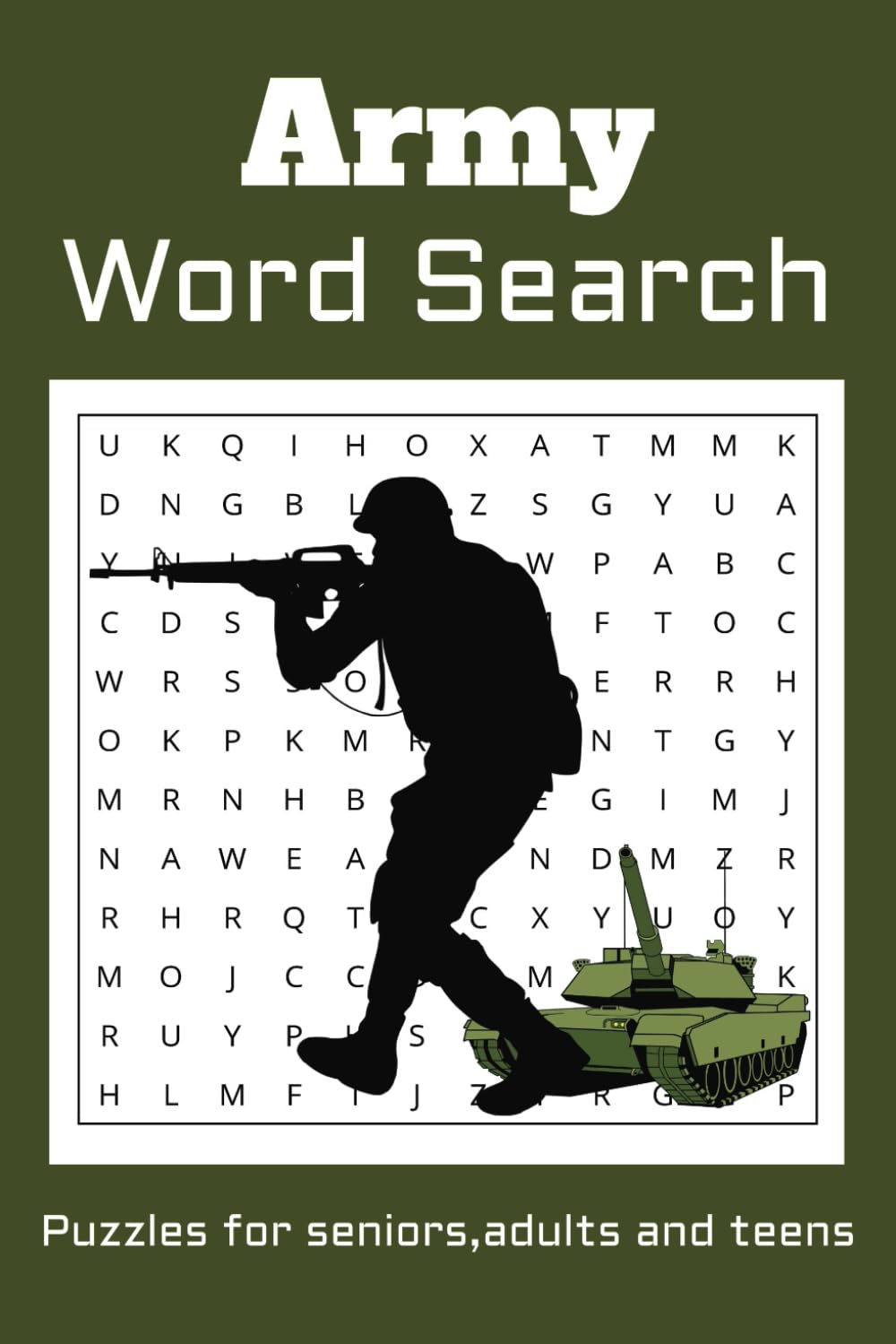Army Word Search Puzzle Book: Word Searches with Easy to Read Print ...