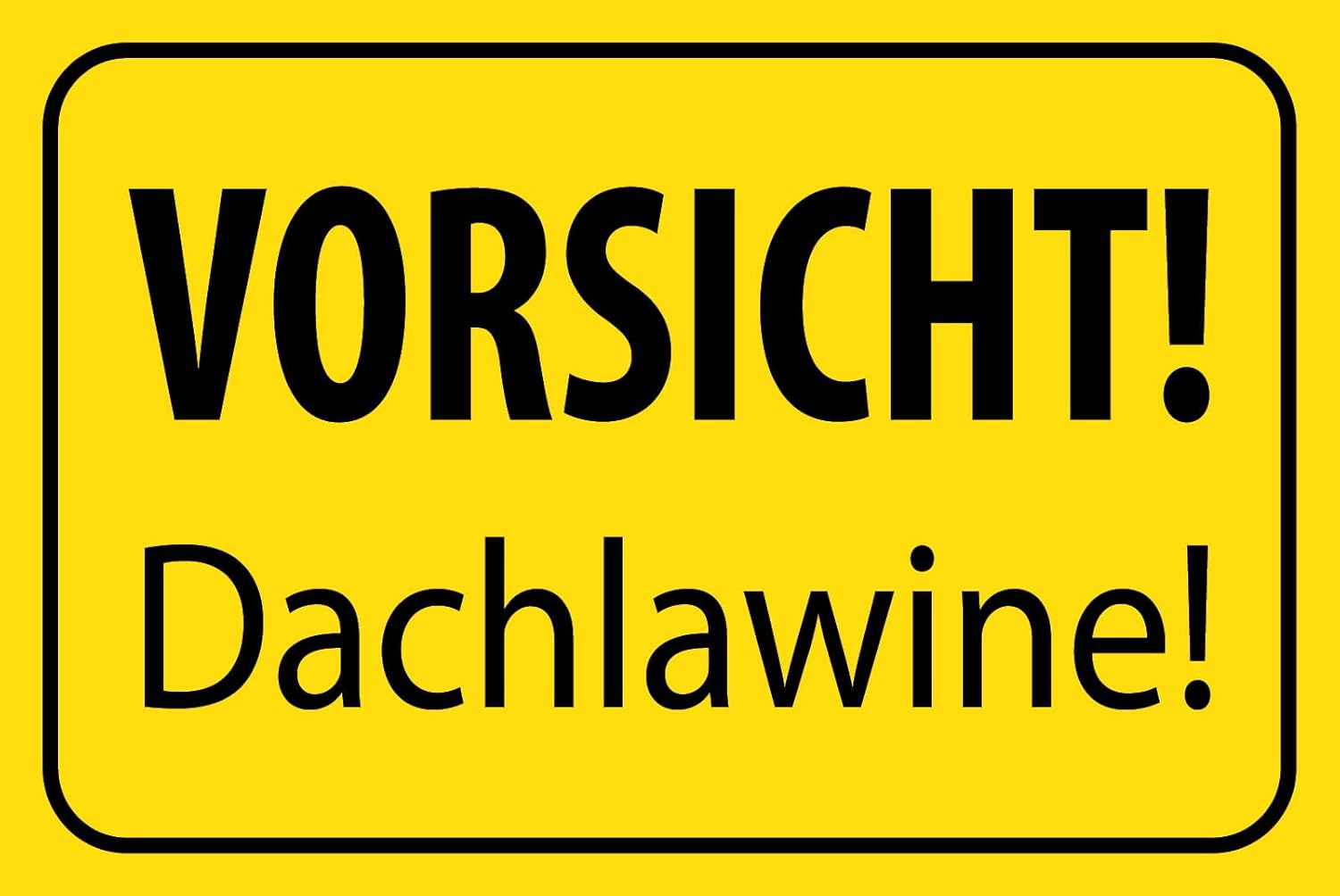 Aus Holz 20x30cm Vorsicht Dach Lawine Schnee Hinweisschild Gefahren ...