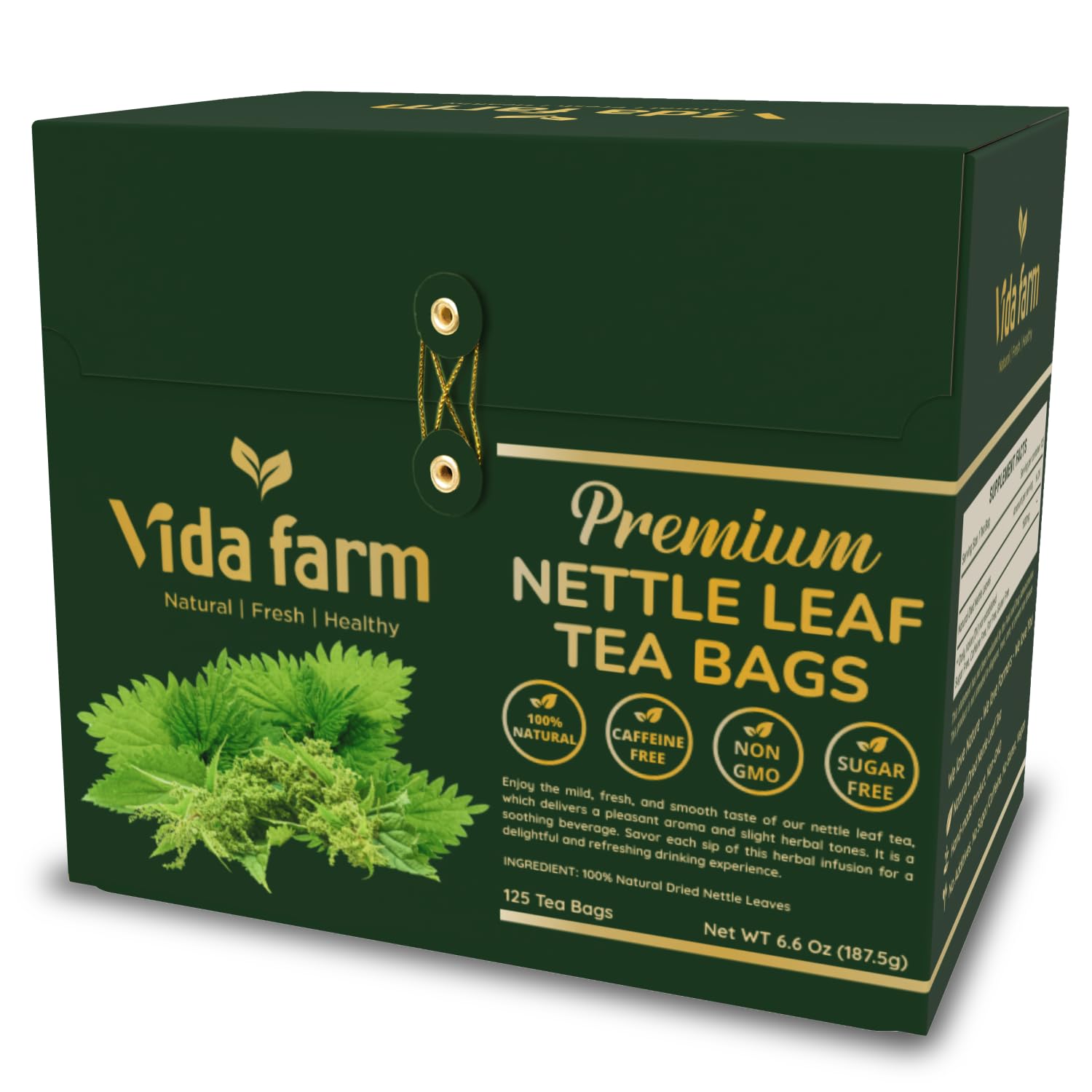 Amazon.com : VIDA FARM 125 Nettle Tea Bags, 100% Natural Nettle Leaf ...
