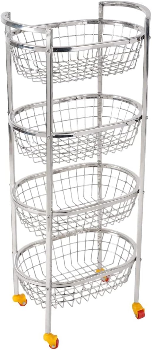 DHSVS Vegetable Stand Stainless Steel 4 Layer Basket for Kitchen ...