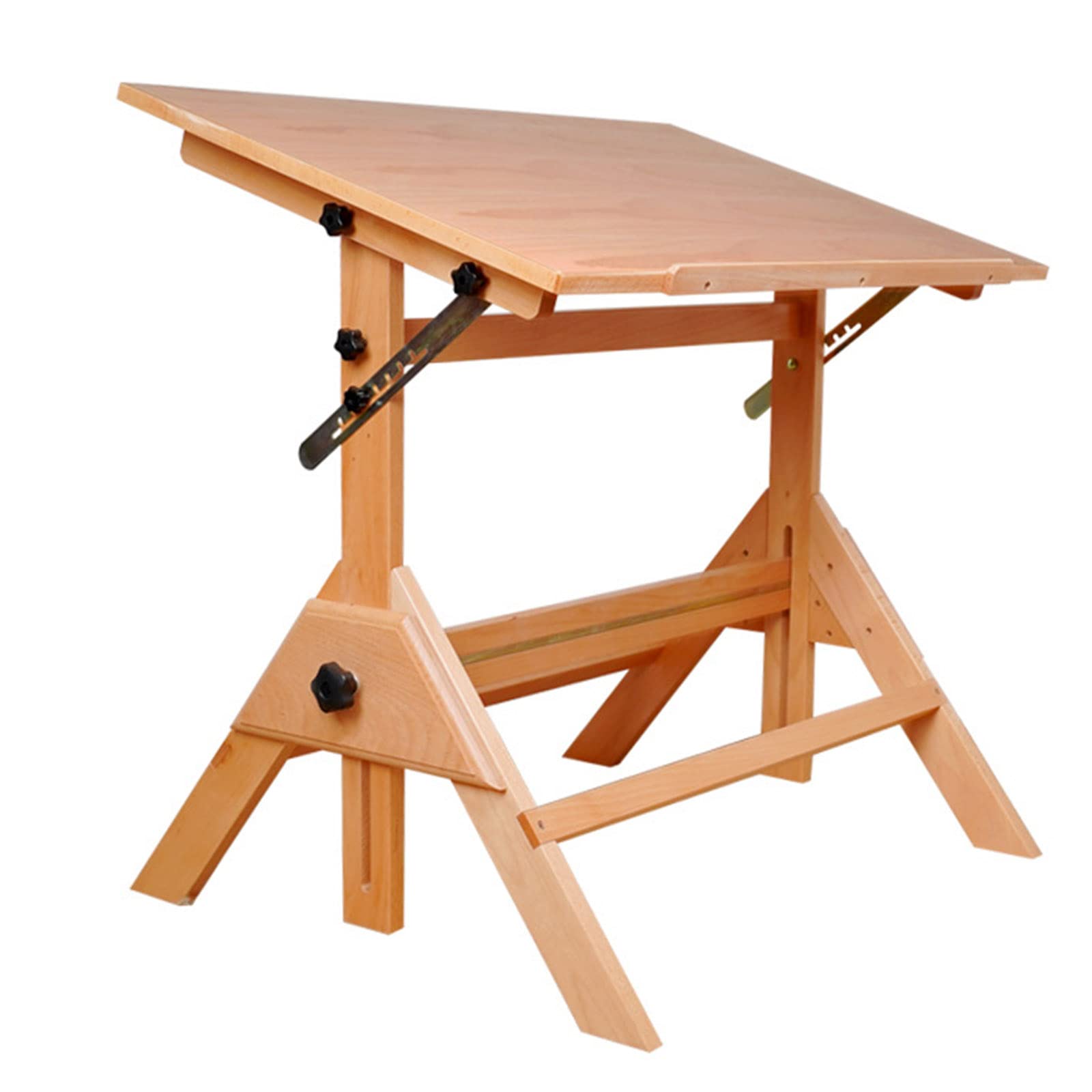 Adjustable Height Art Table With H-frame DJAR 42"x30" Adjustable Wooden ...