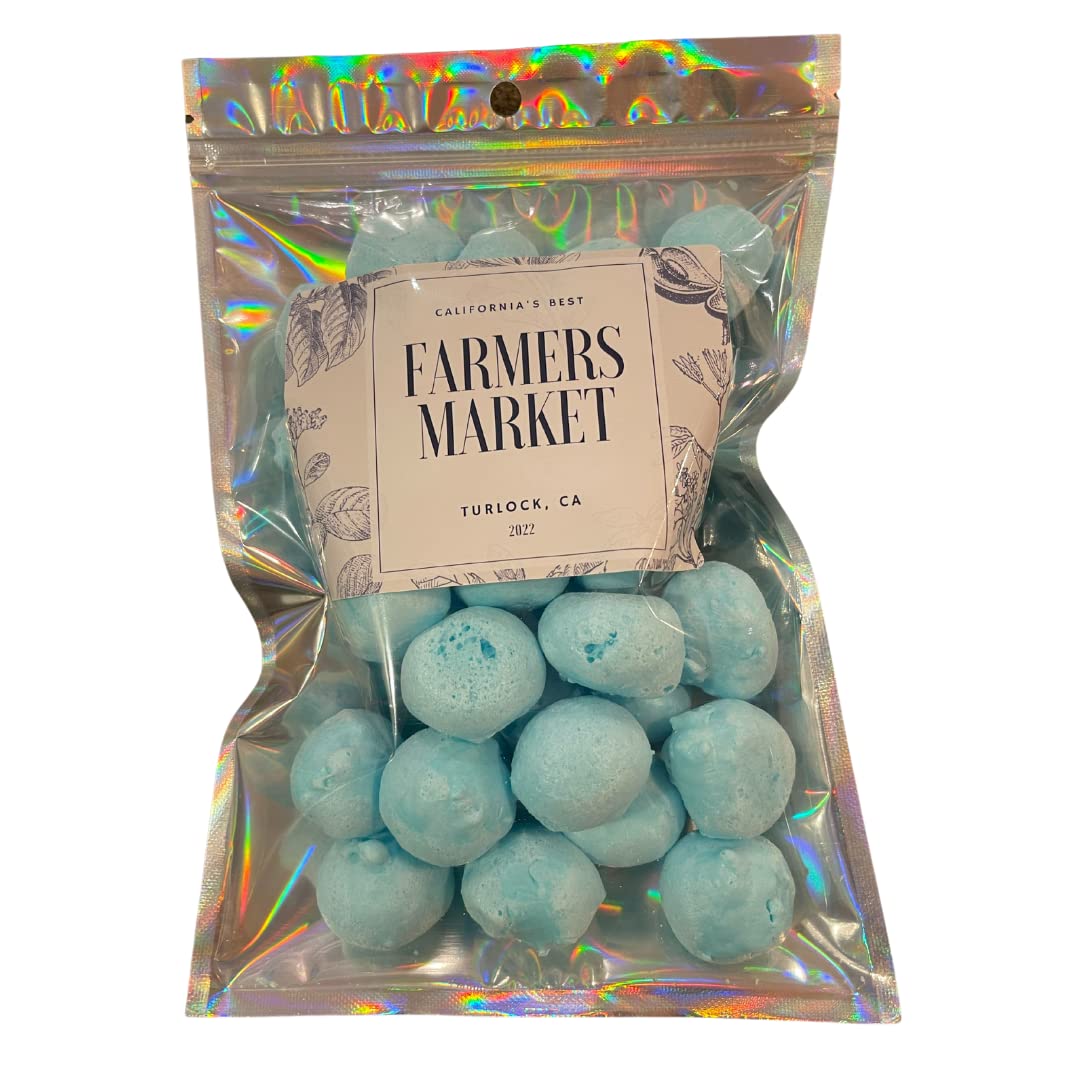 Amazon.com : Farmers Market Freeze Dried Blue Raspberry Taffy - Airy ...