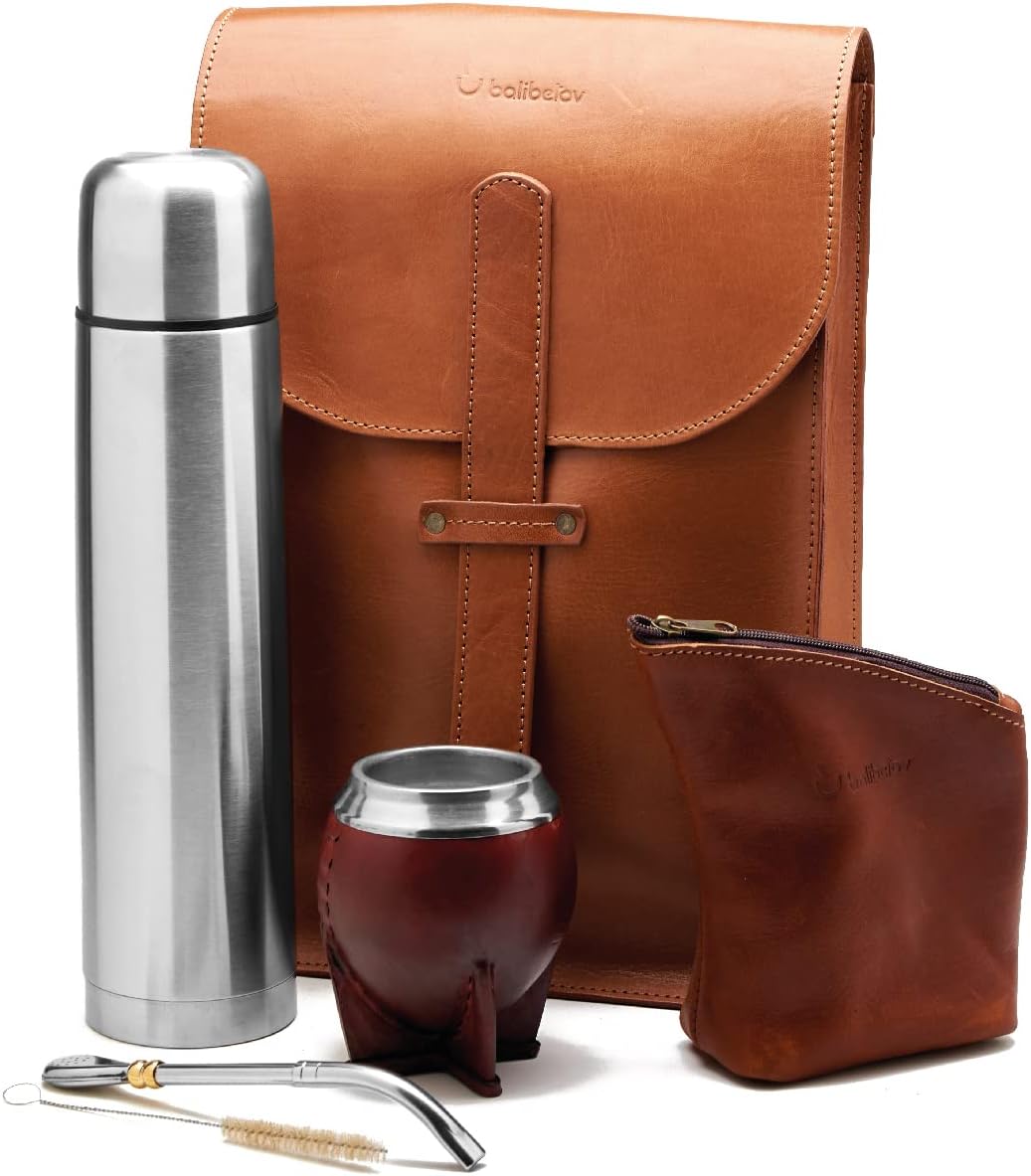 Amazon.com: BALIBETOV Complete Yerba Mate Kit - Handmade Matera Bag ...