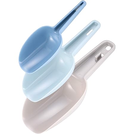 3 Pcs Ice Scoop, Plastic Kitchen Scoops, Small Flour Scoop, Weighing ...