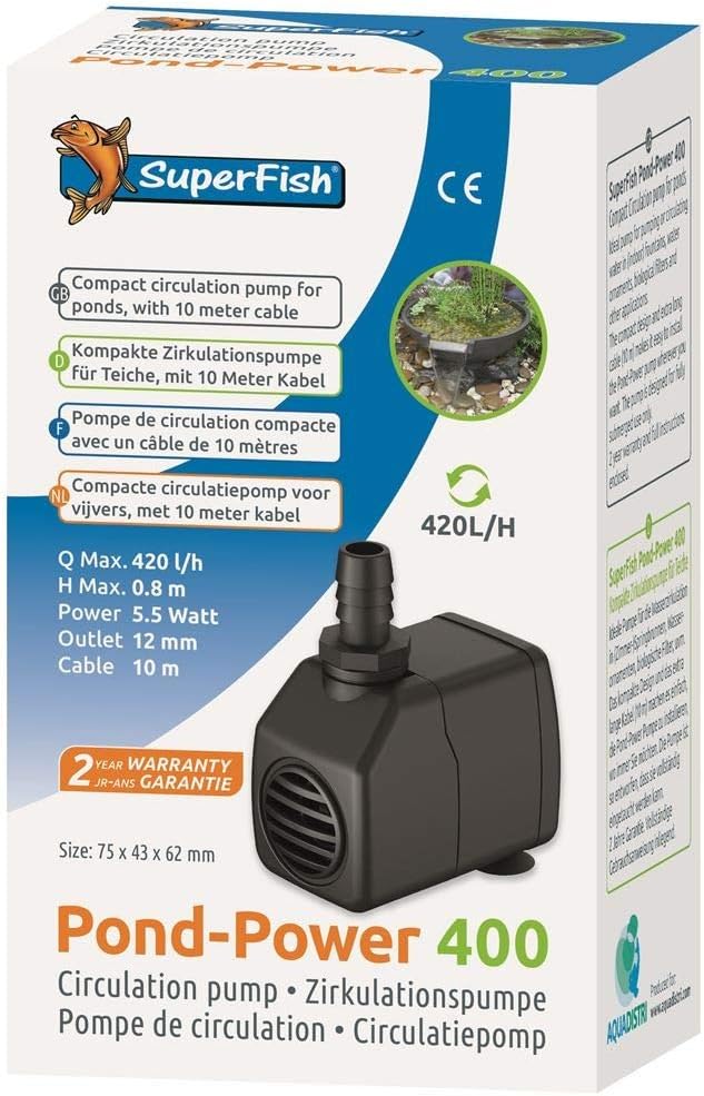 Superfish Pond Power Pump Compact & Economical Filter Circulation ...
