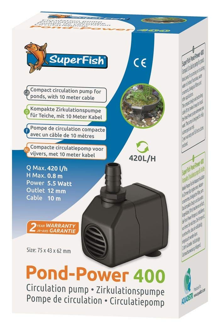 Superfish Pond Power Pump Compact & Economical Filter Circulation ...