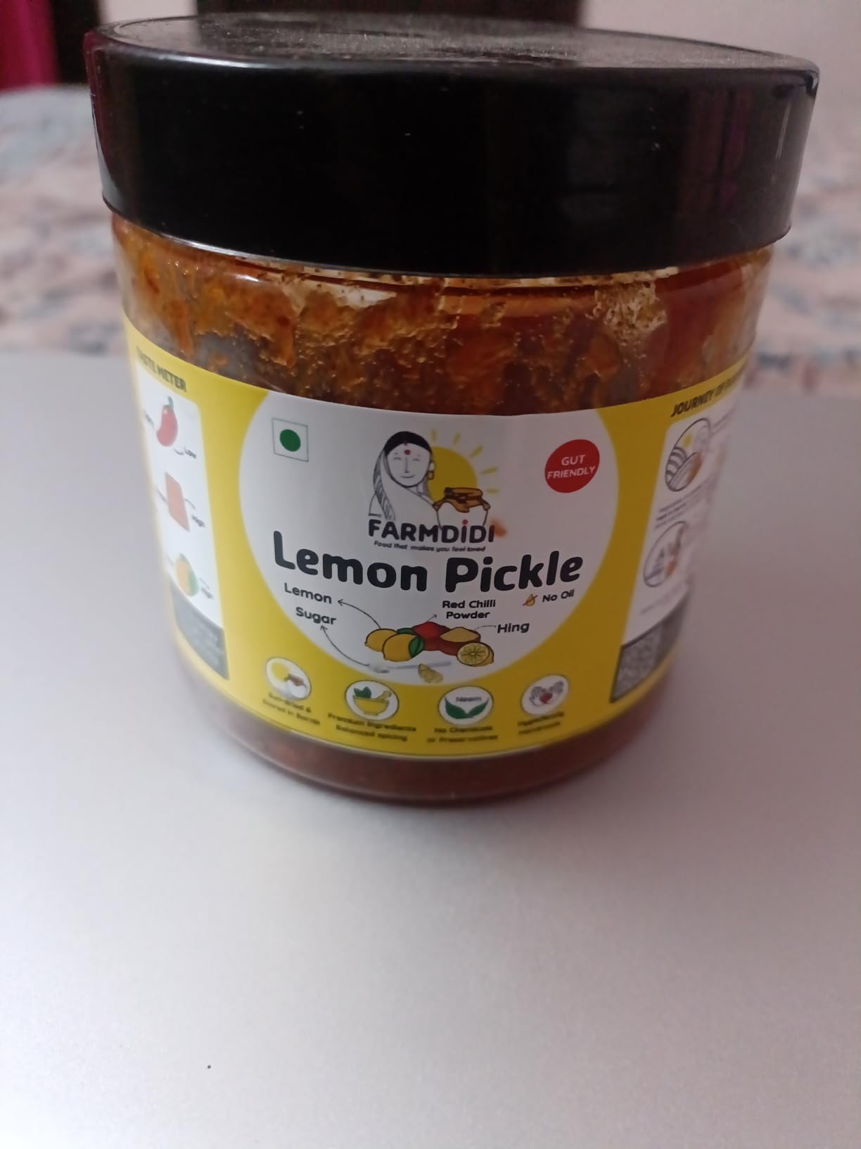 Farm Didi Khatta Meetha Lemon Pickle 350G In Fresh Homemade Lemon ...