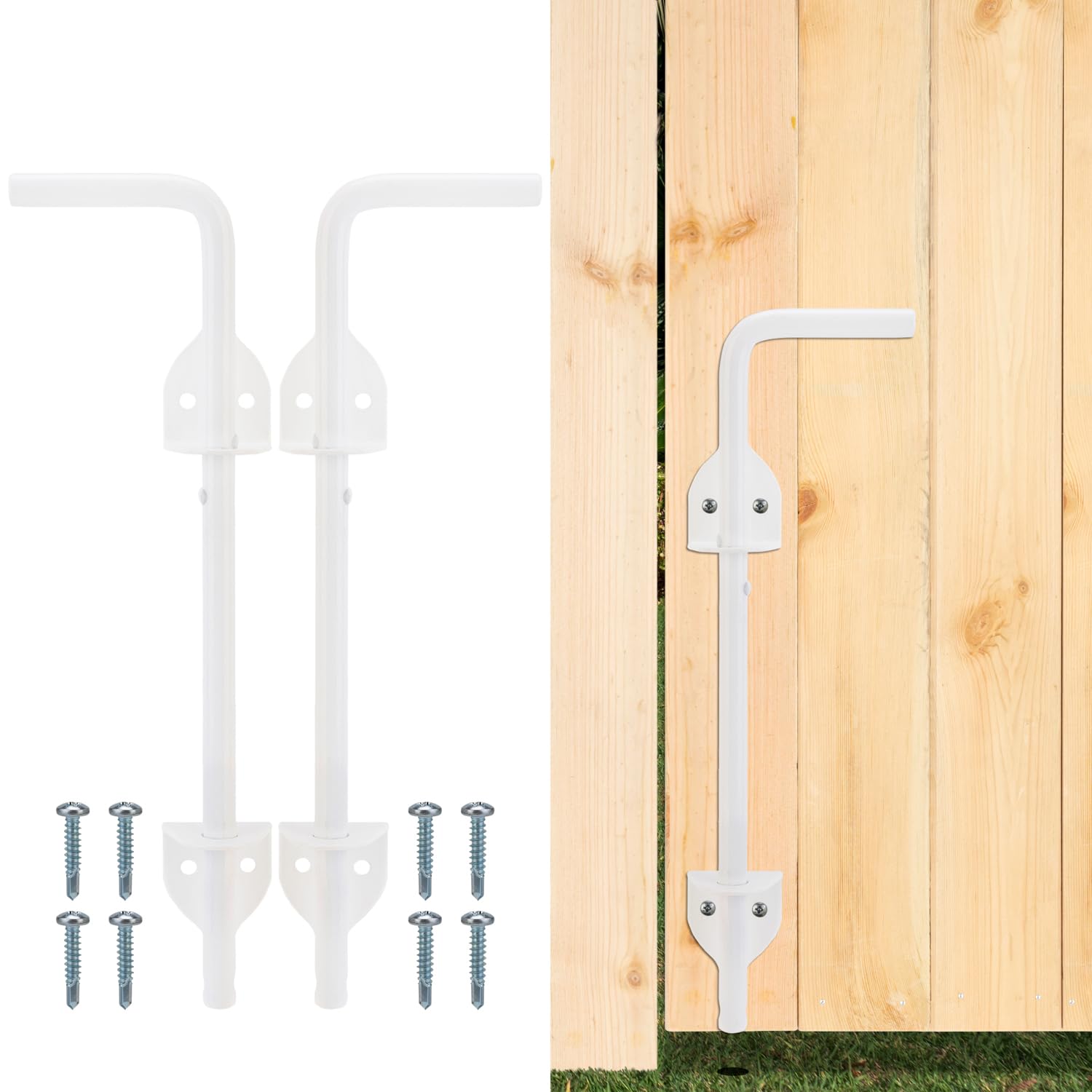 Snapklik.com : 12" Cane Bolt Heavy-Duty Drop Rod For Gate, Gate Ground ...