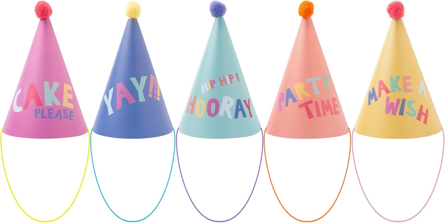 Amazon.com: Cheerland 15 pcs Rainbow Hats for Kids Colorful Party Hats ...