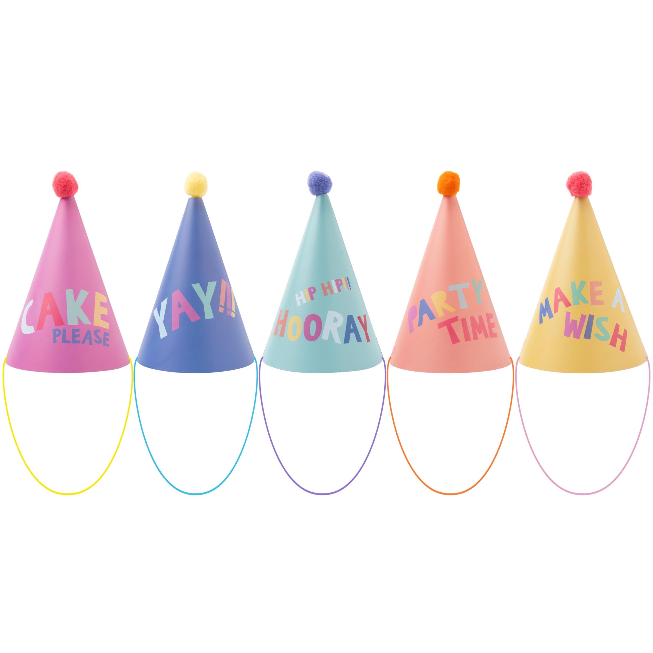 Amazon.com: Cheerland 15 pcs Rainbow Hats for Kids Colorful Party Hats ...
