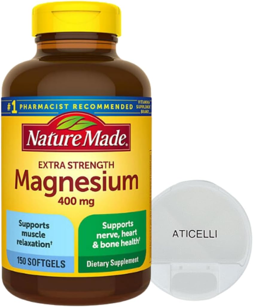 Amazon.com: Nature Made High Potency Magnesium 400 mg - 150 Softgels ...