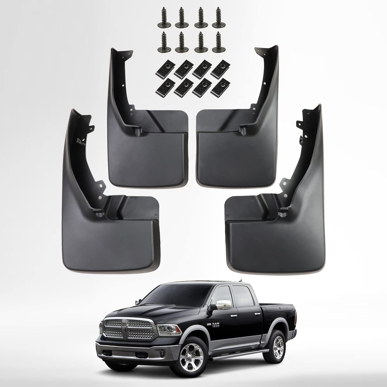 Amazon.com: 2013-2017 Dodge Ram Truck Mopar Molded Splash Guards For ...