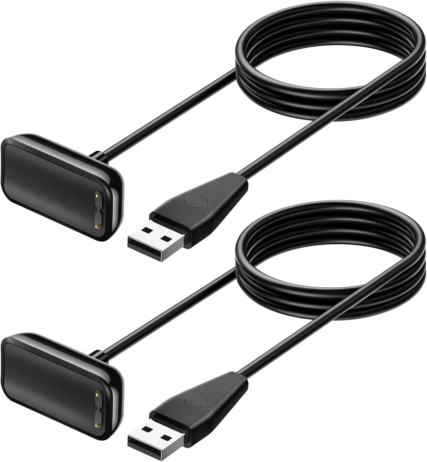 Amazon.com: 2-Pack Charger Cable for Fitbit Charge 6 / Fitbit Charge 5 / Fitbit Luxe, Fast ...