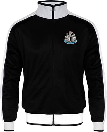 Newcastle United FC Official Soccer Gift Mens Retro Track Top Jacket at ...