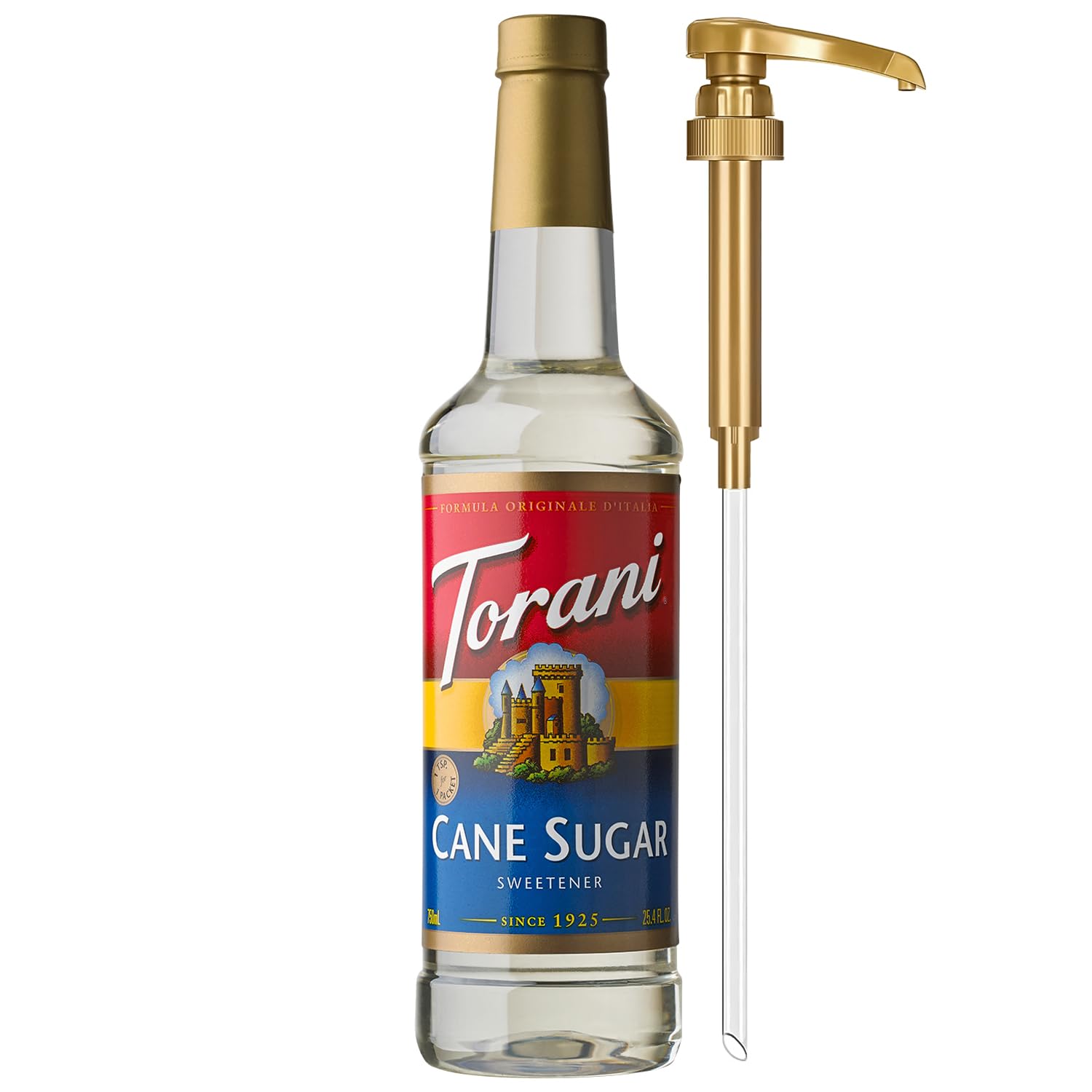 Amazon.com : Torani Cane Sugar Sweetener, Simple Syrup for Drinks ...