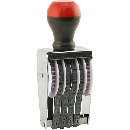 QwikMark Traditional 4 Digit Number Rubber Stamp, Type Size 3 (Black ...