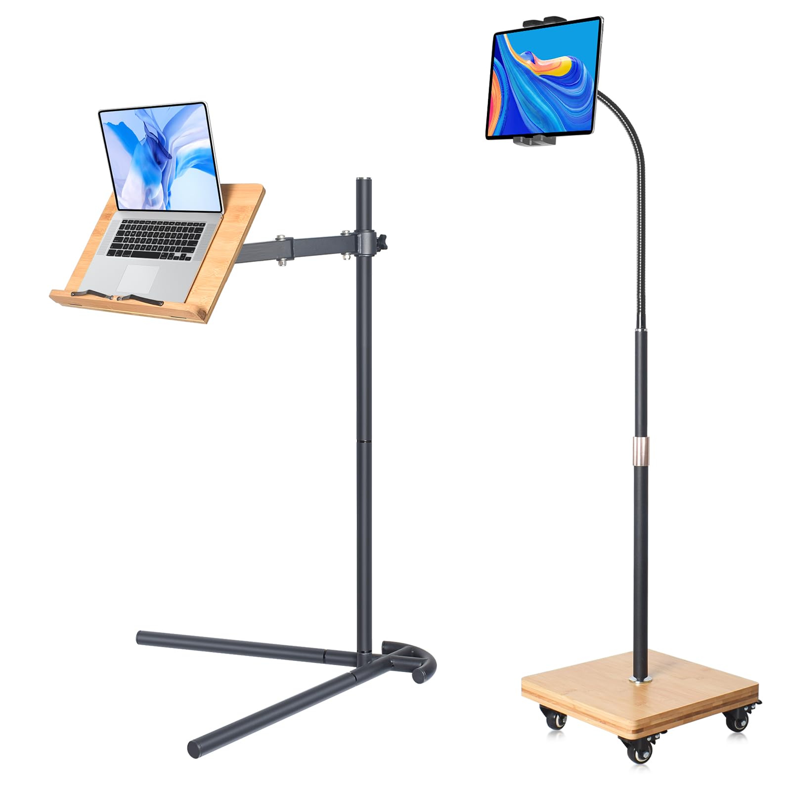 Amazon.com: wishacc Laptop Stand for Couch with a Tablet Floor Stand ...
