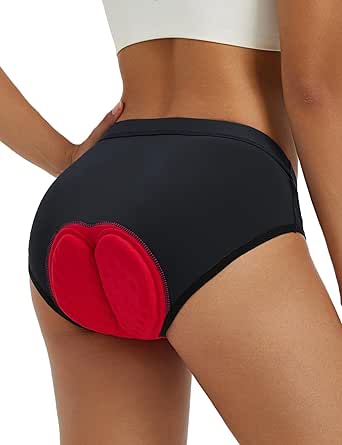 Amazon.com: baleaf Women's 4D Padded Bike Underwear Cycling Shorts Biking Bicycle MTB Briefs ...
