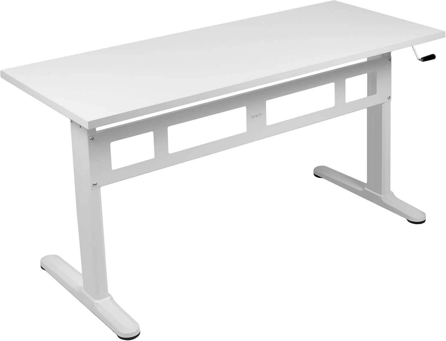 Amazon.com: VIVO White Height Adjustable 55 x 24 inch Table Top with ...