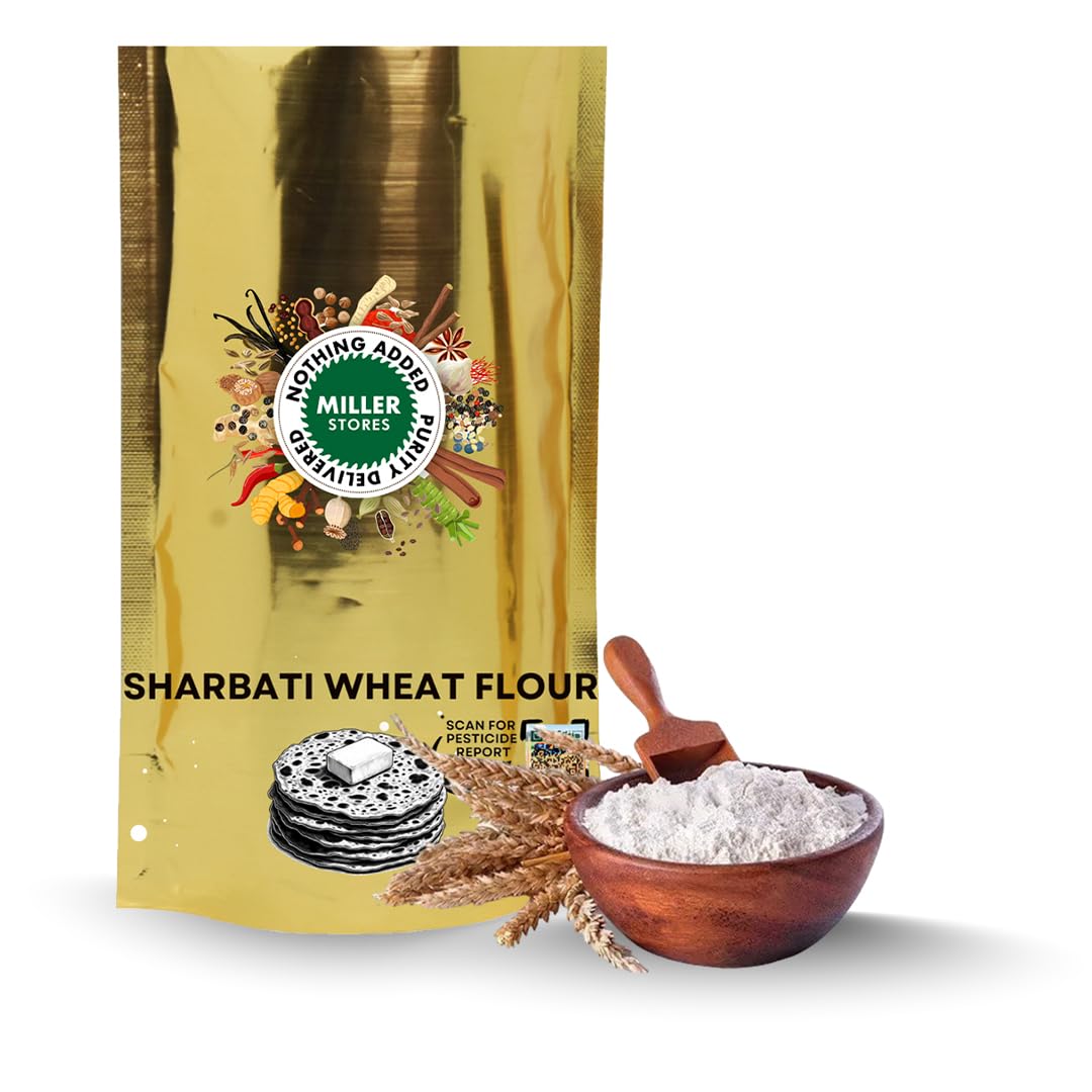 The Miller Stores Pure & Authentic Sharbati Wheat Flour - Stone Ground ...