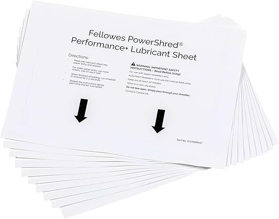 Fellowes 10 Paper Shredder Oil Lubricant Sheets Powershred Performance Easy To Use Shredder fellowes-10-paper-shredder-oil-lubricant-sheets-powershred-performance-easy-to-use-shredder