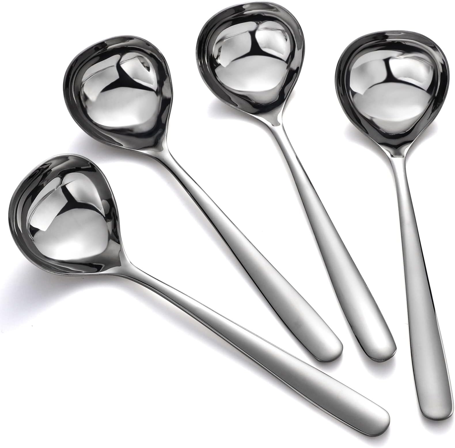 Amazon.com: Soup Spoons Stainless Steel Ramen Spoon Set of 4 Heavy Duty ...
