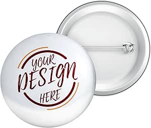 Amazon.com: Bulk Custom Button Pins, Design Your Own Custom Pins Button ...