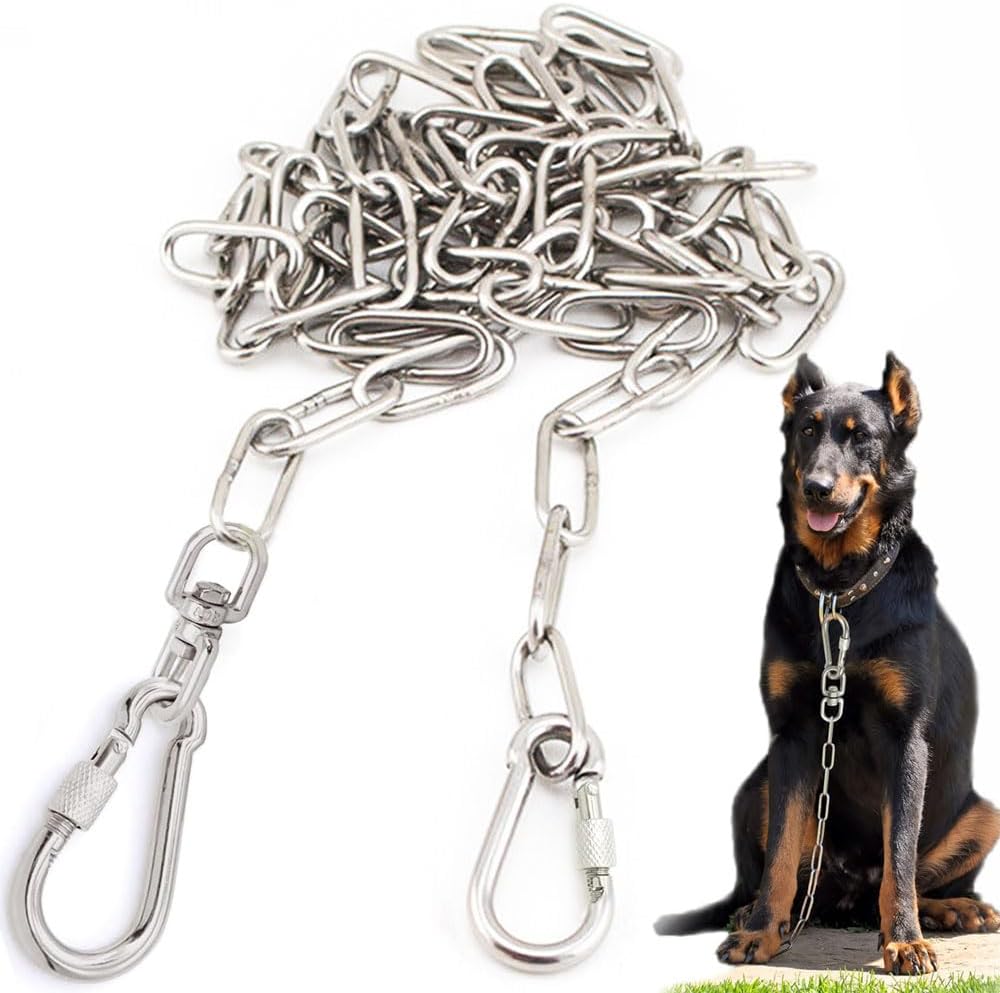 Amazon.com : 15 ft Dog Chains for Outside - Heavy Duty Tie Out Chain ...
