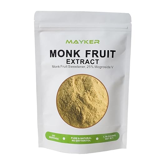 Amazon.com: MAYKER 100% Monk Fruit Extract Powder, 25% Mogroside V, 1. ...