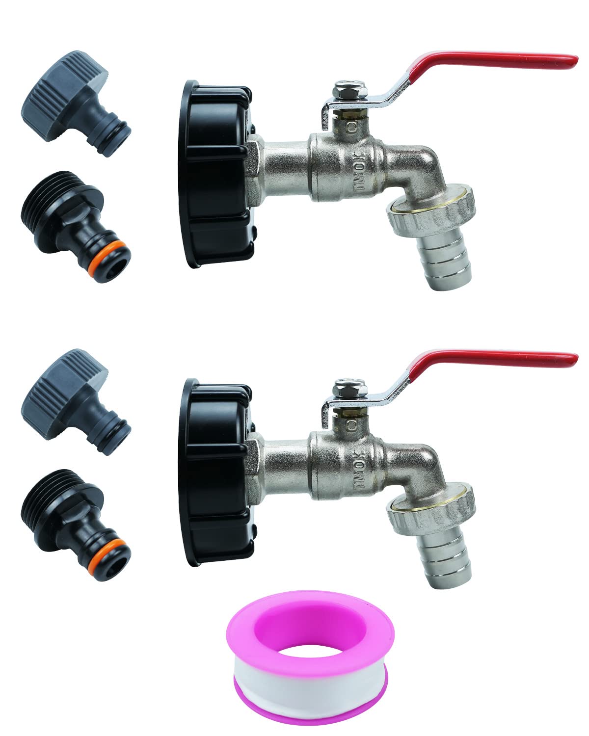 Buy 2 Pack IBC Tote Tank Adapter 3/4'' Brass 275-300 Gallon Water Tank ...