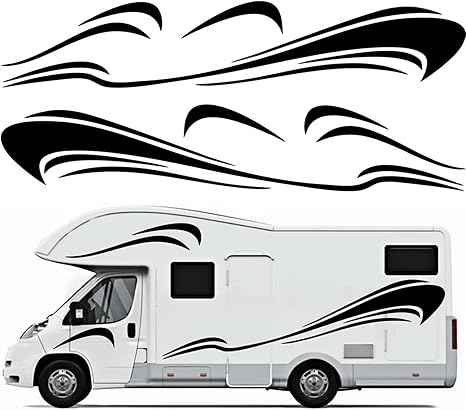 ViCiCA RV, Trailer Hauler, Camper, 6PCS Car Stripes Sticker Vinyl ...