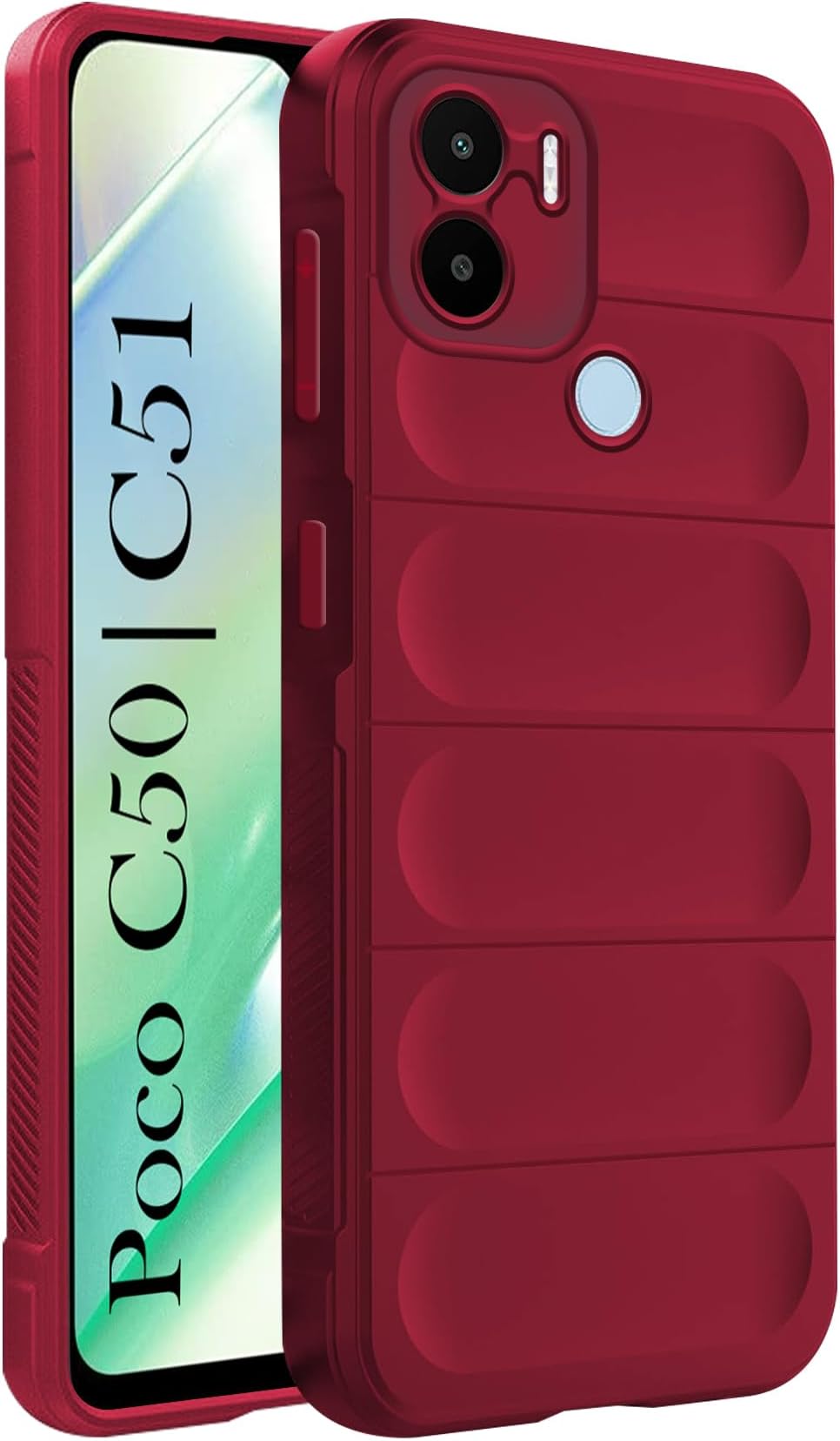 Jkobi Back Cover Case for Poco C50 | Poco C51 (Matte Liquid Silicone ...