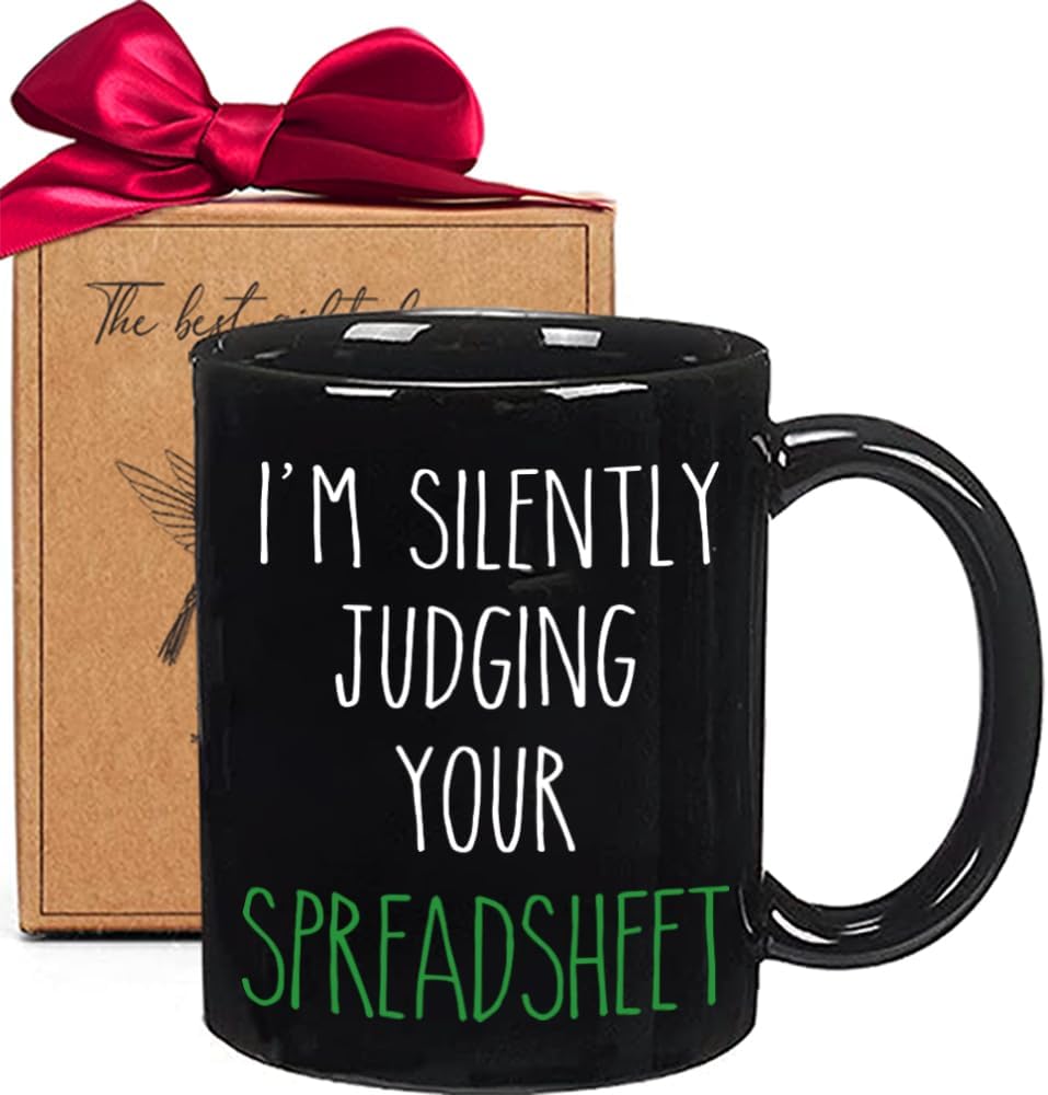 Amazon.com: Veegoho I'm Silently Judging Your Spreadsheet Mug, Funny ...